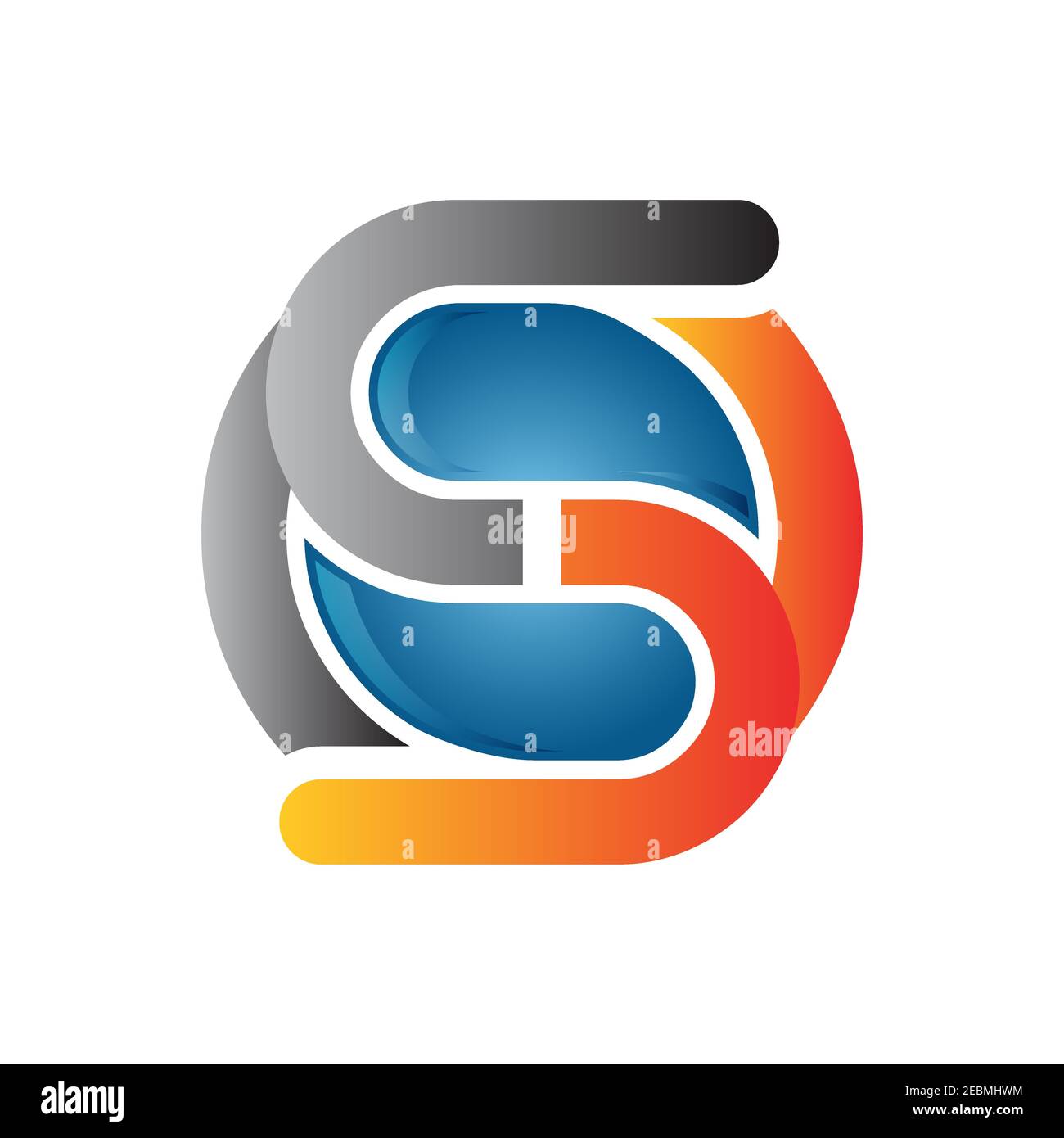 Creative design letter S in modern style for your best business symbol ...
