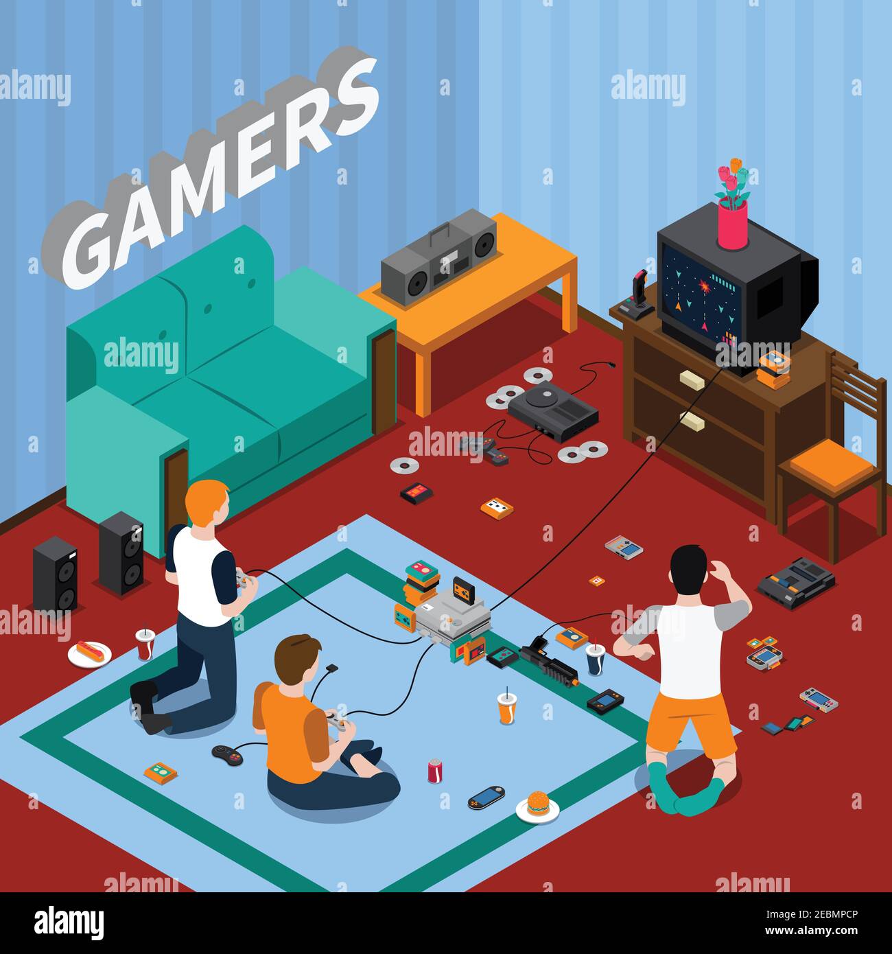 Children electronic gadgets Stock Vector Images - Alamy