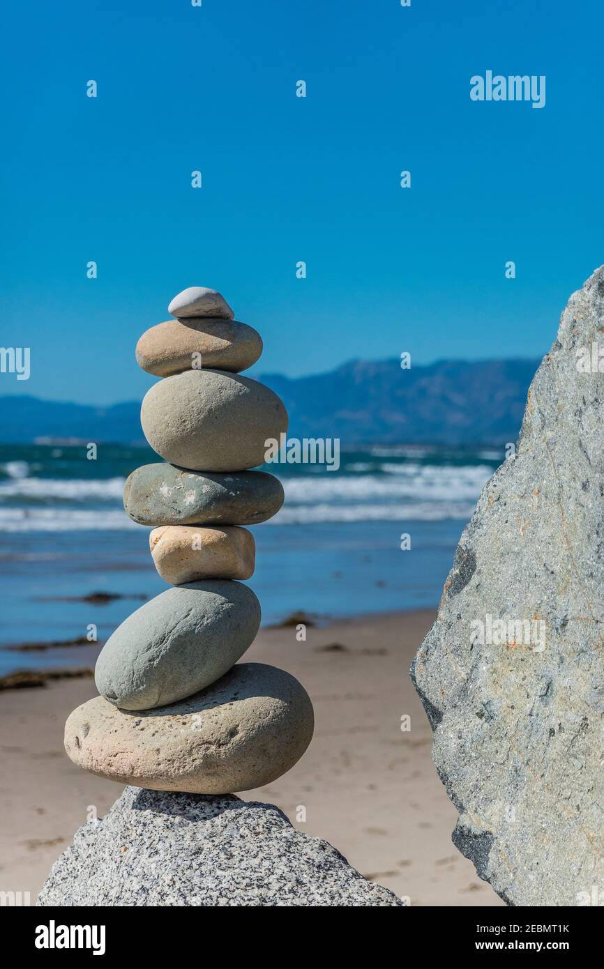Ocean stones piled high Stock Photo - Alamy