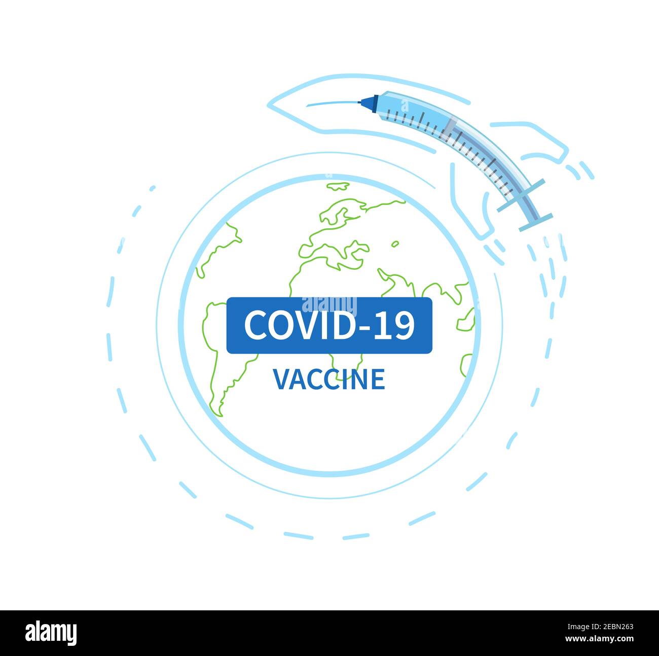 COVID-19 vaccine distribution worldwide. ready to ship around the world ...