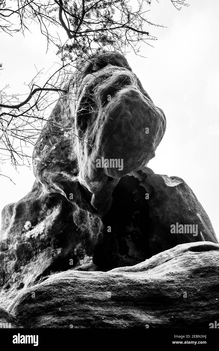 Natural rock formation Black and White Stock Photos & Images - Alamy