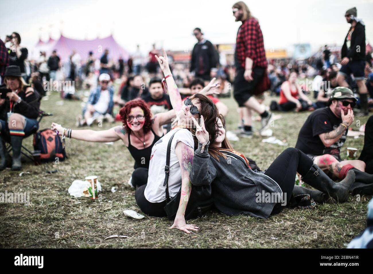General views of the Saturday at the 2015 Reading Festival Stock Photo ...