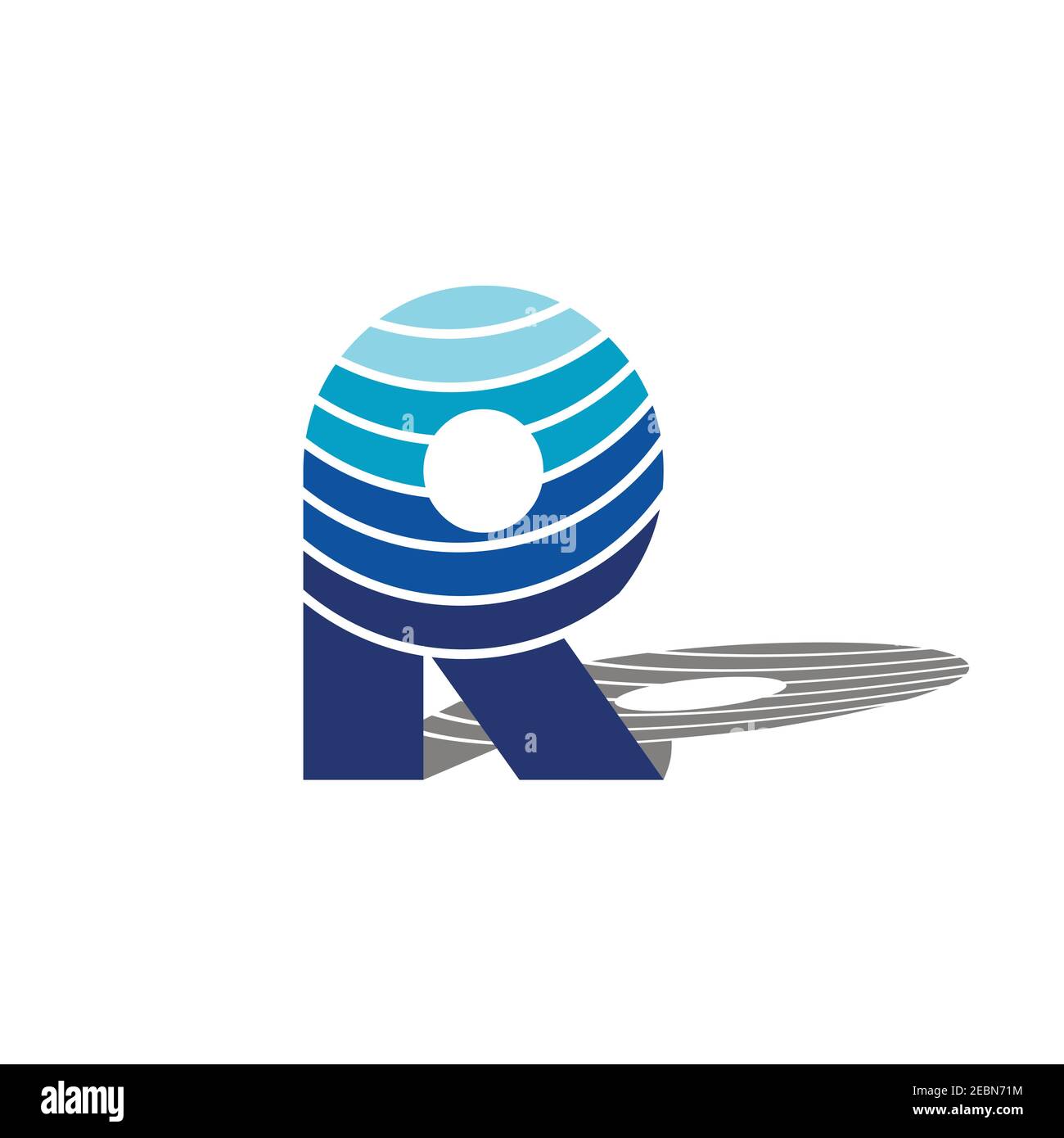 Initial letter R with shadow for your best business symbol. Vector ...