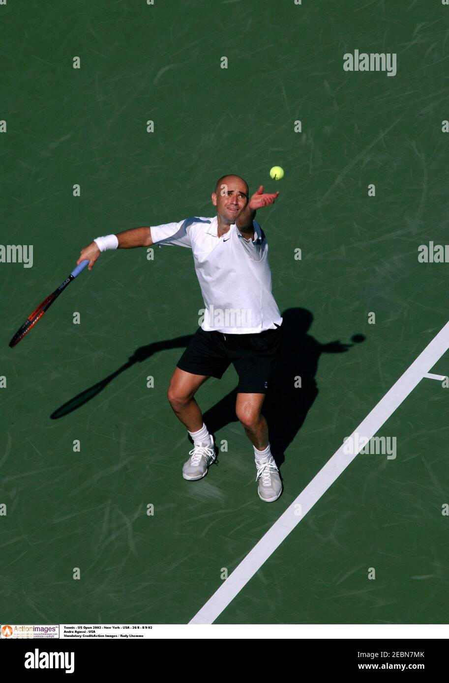 2002 us open agassi hi-res stock photography and images - Alamy