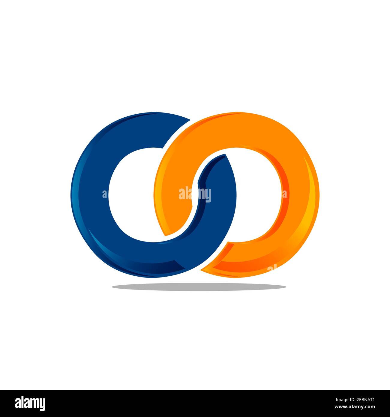 Save preview connect letter O inspiration design template. Vector ...