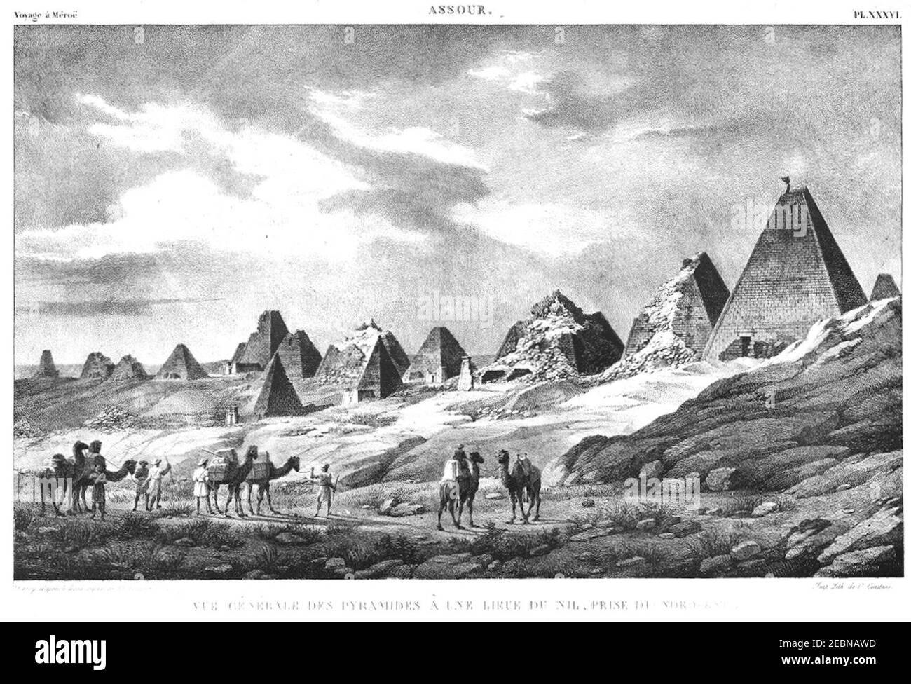 Pyramids of meroe Cut Out Stock Images & Pictures - Alamy