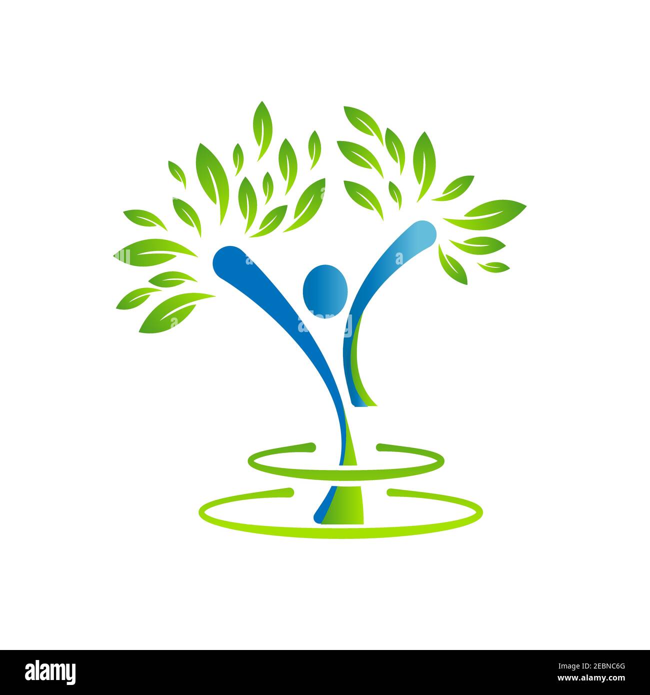 Abstract illustration design people tree symbol. Healthy people tree ...