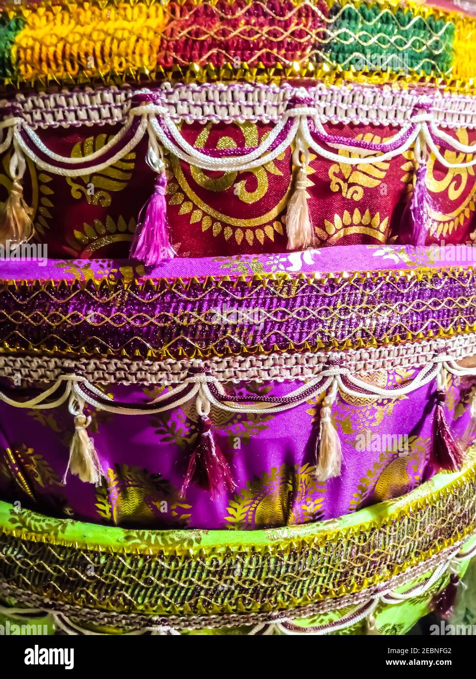 Vertical shot of traditional Indian style fabric Stock Photo - Alamy