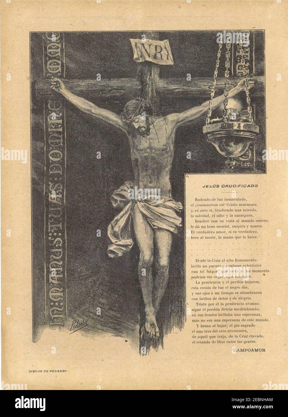 Nuevo Mundo, Mar 29th 1899, Crucifixión, by Mariano Pedrero Stock Photo ...