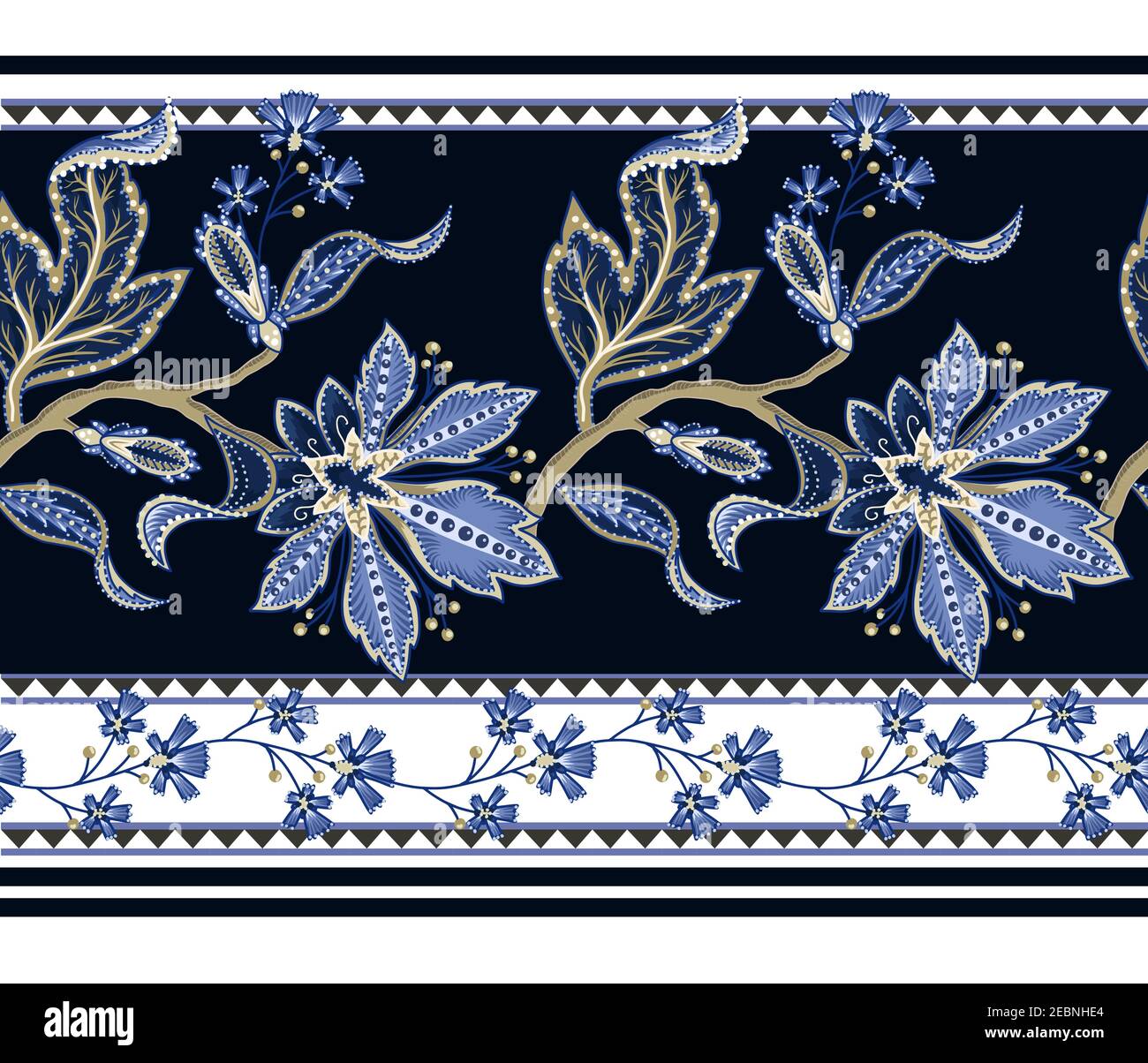 Ethnic border with Indian ornament. Vector Stock Vector Image & Art - Alamy