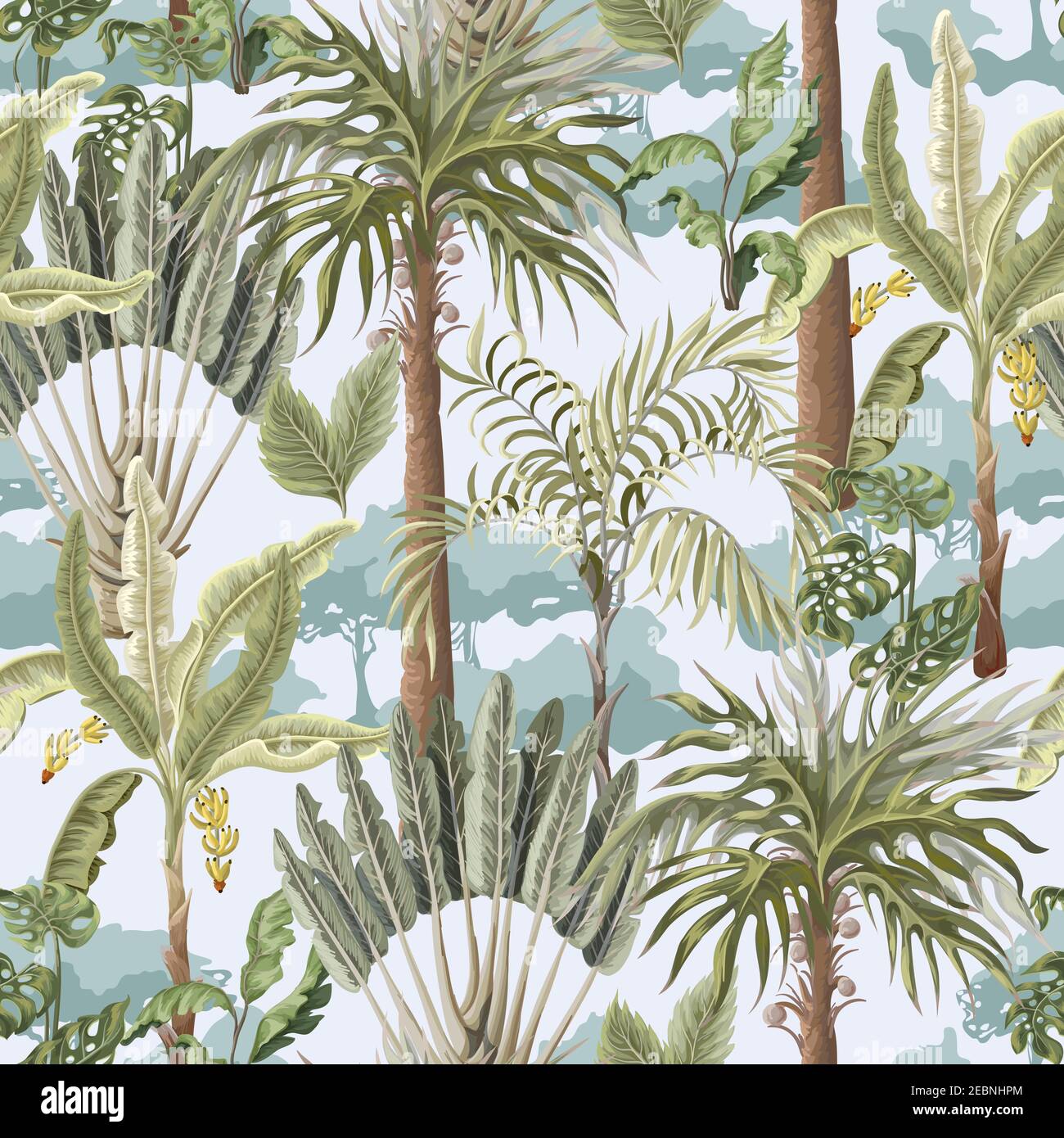 Vintage Palm Tree Pattern