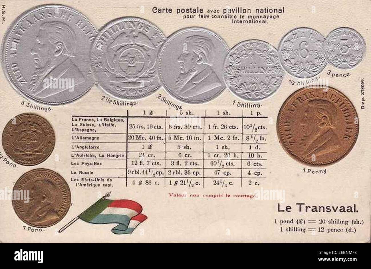 Numismatic postcard from the early 1900's - Transvaal 02 Stock Photo ...