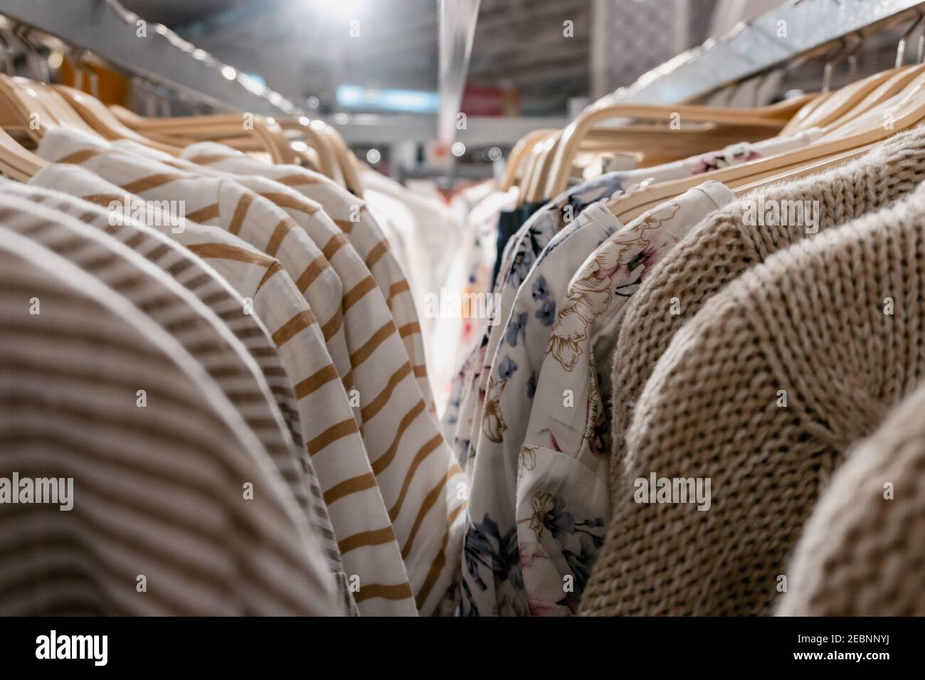 Women's clothing hanging hi-res stock photography and images - Alamy