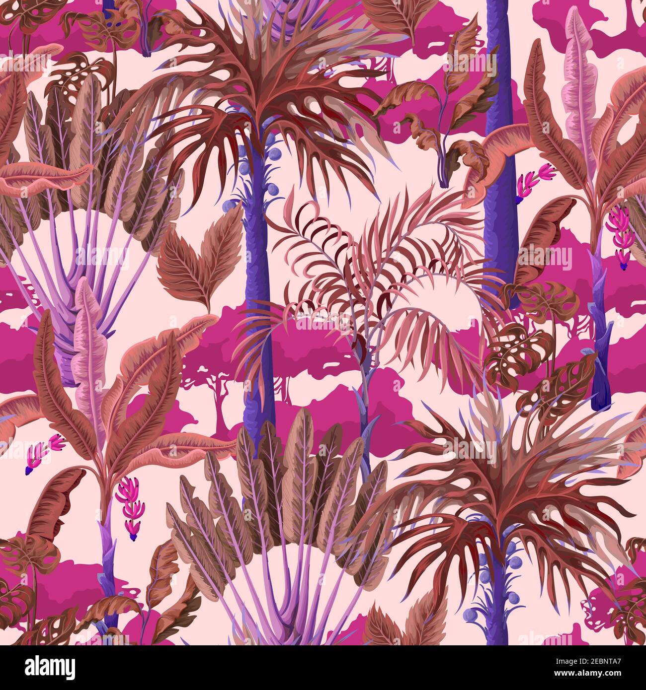 Banana tree Stock Vector Images - Alamy