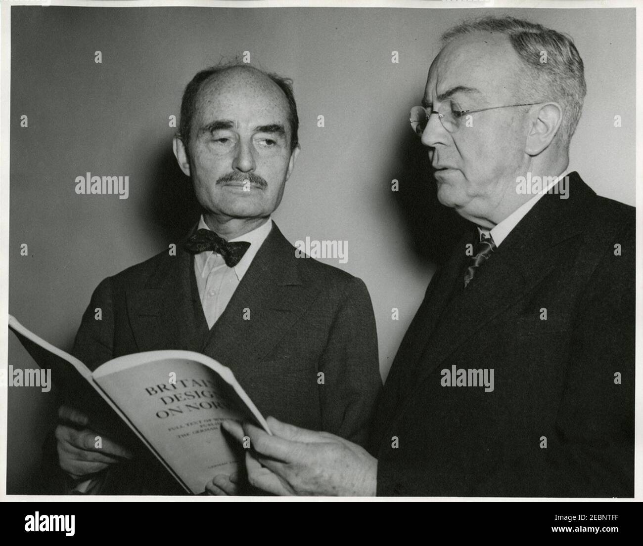 Nurember Trials judges Francis Biddle and John Parker 1945 Stock Photo ...