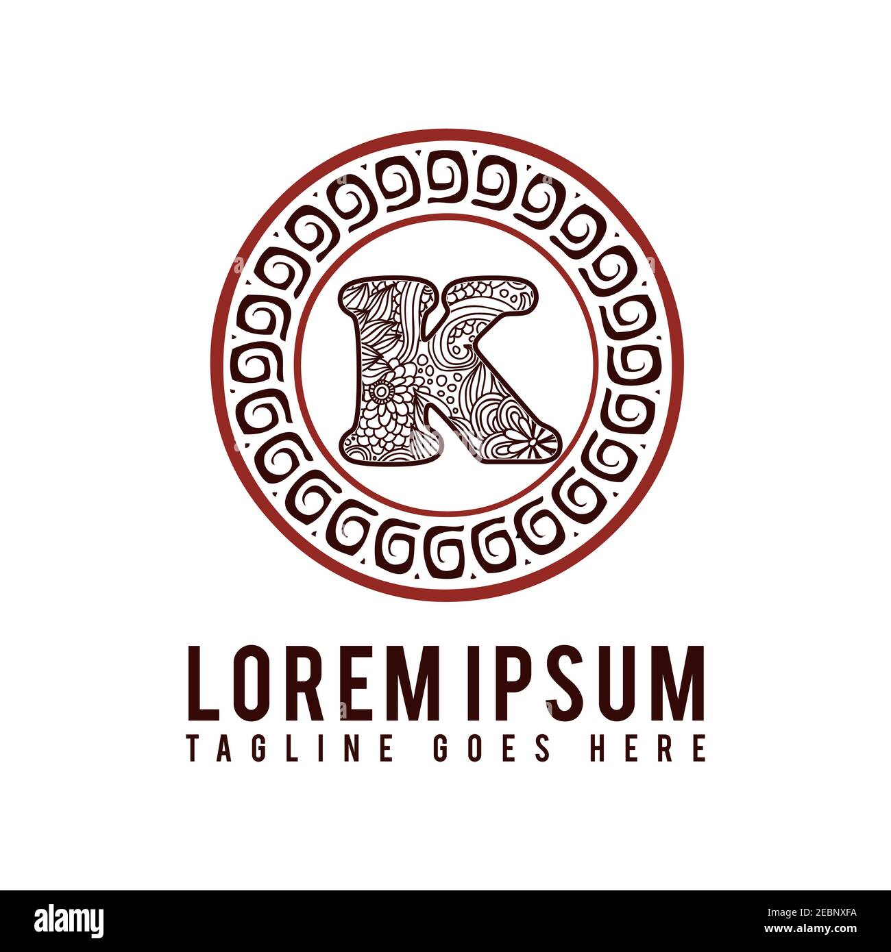 Ornament letter K for your best business icon symbol. Collection letter ...