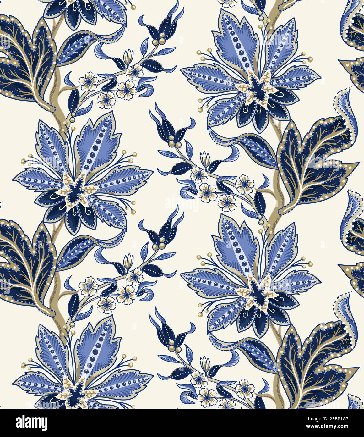 Ethnic seamless pattern with Indian ornament. Vector Stock Vector Image ...