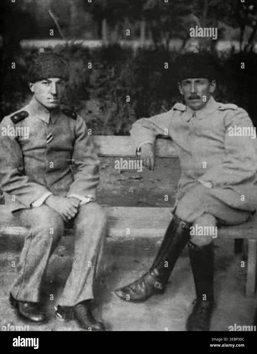 Nuri pasha Killigil with his adjutant in Baku Stock Photo - Alamy