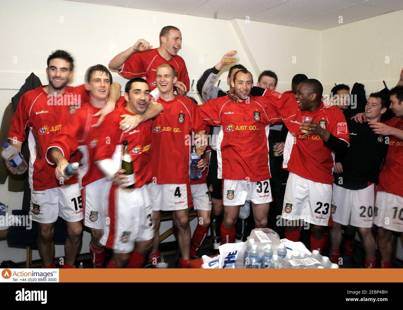 The wrexham team celebrate hi-res stock photography and images - Alamy