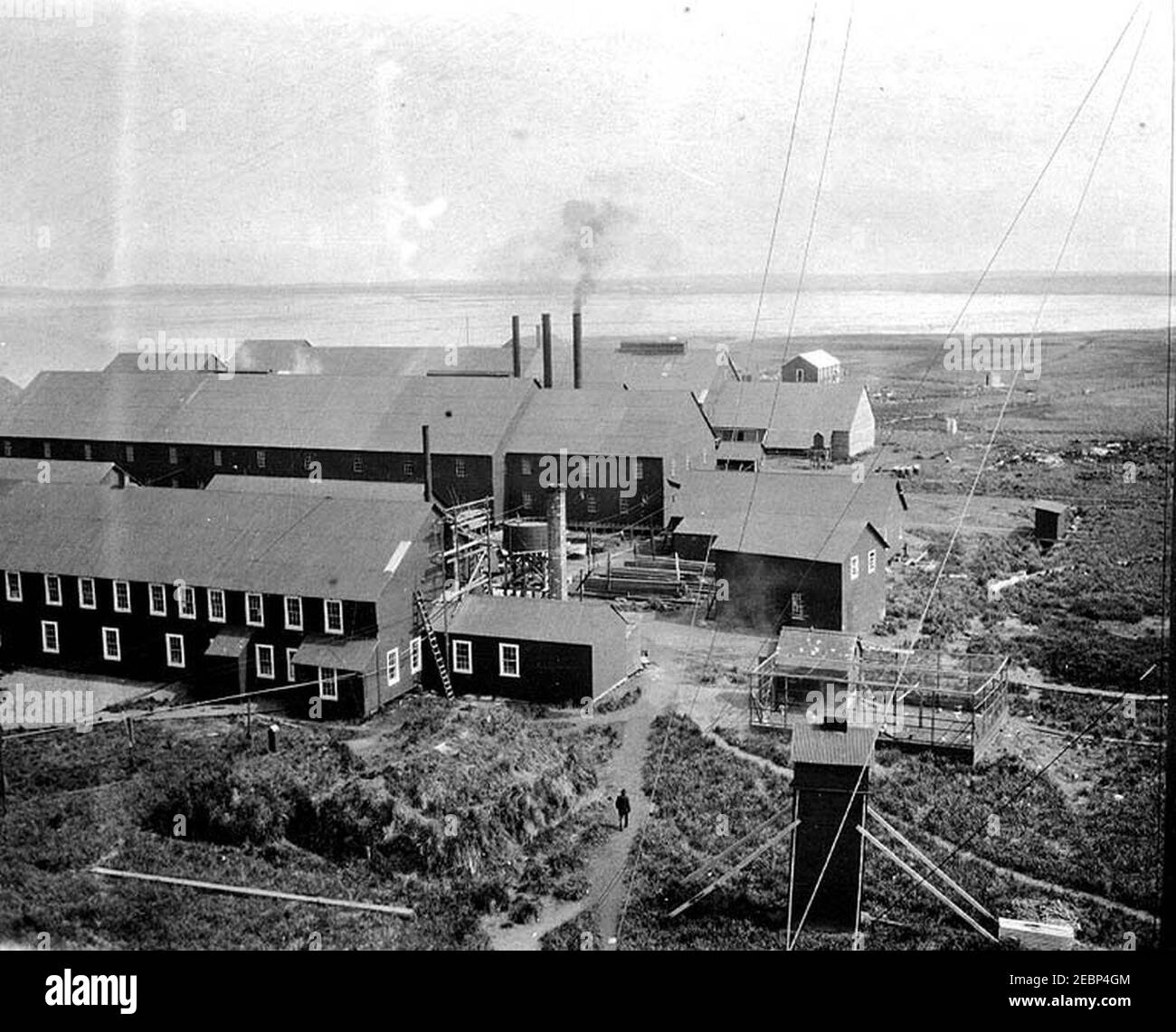 Nushagak cannery panorama, Clarks Point, Nushagak Bay, Alaska, July ...