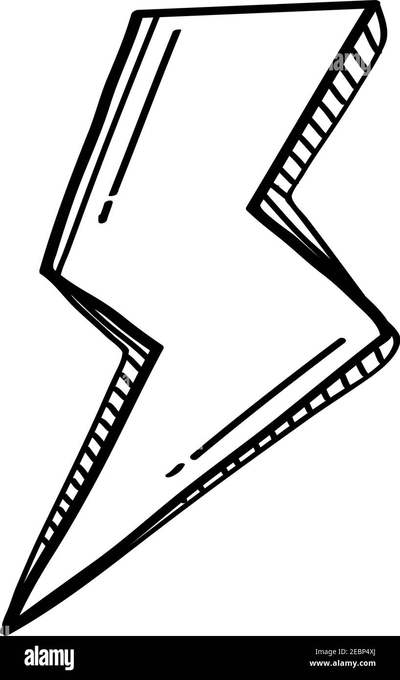 thunder ray power doodle style icon Stock Vector Image & Art - Alamy