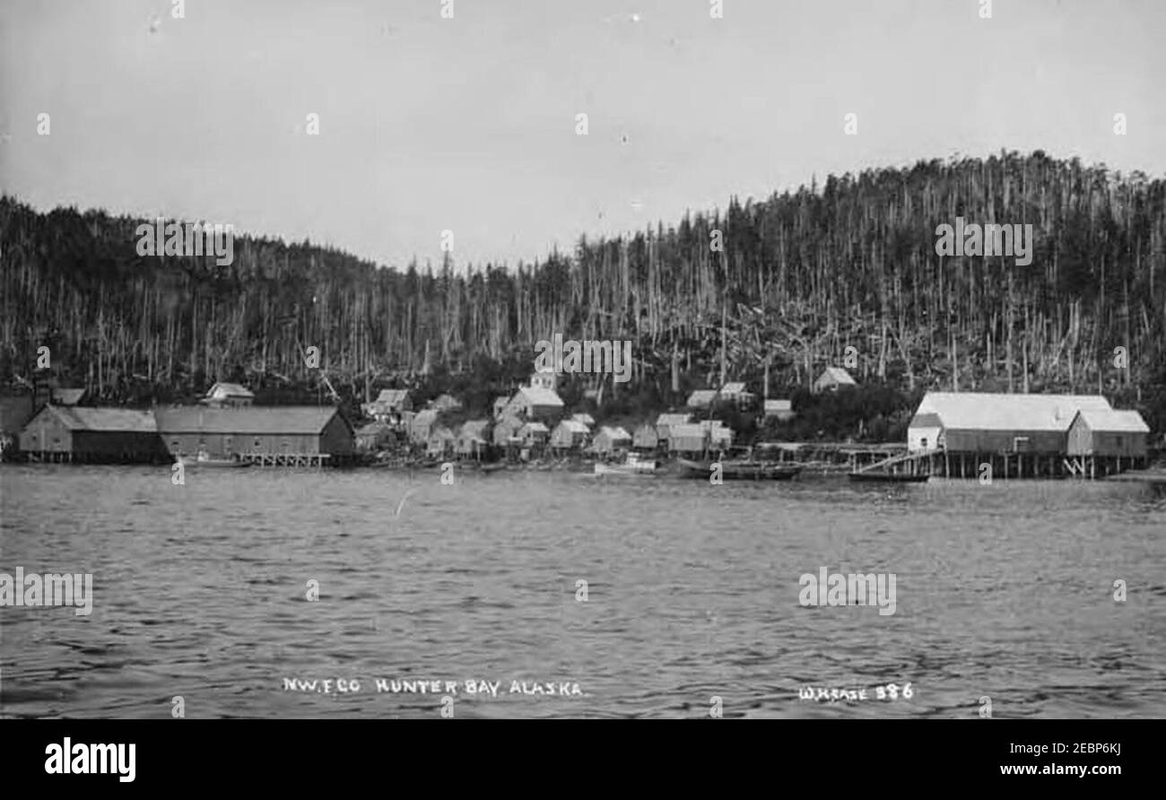 NWF Company plant from water, Hunter Bay, Alaska, circa 1908 (AL+CA ...