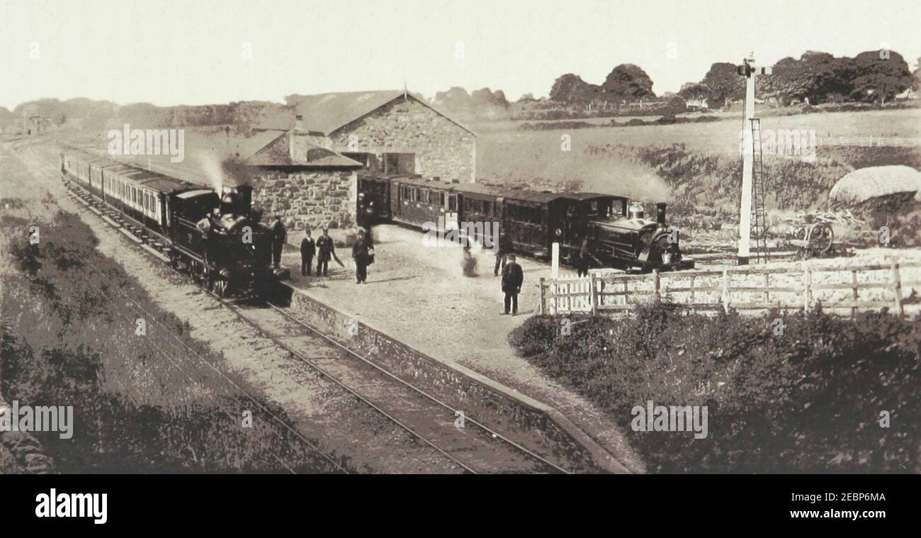 NWNGR Dinas station 1883 Stock Photo - Alamy