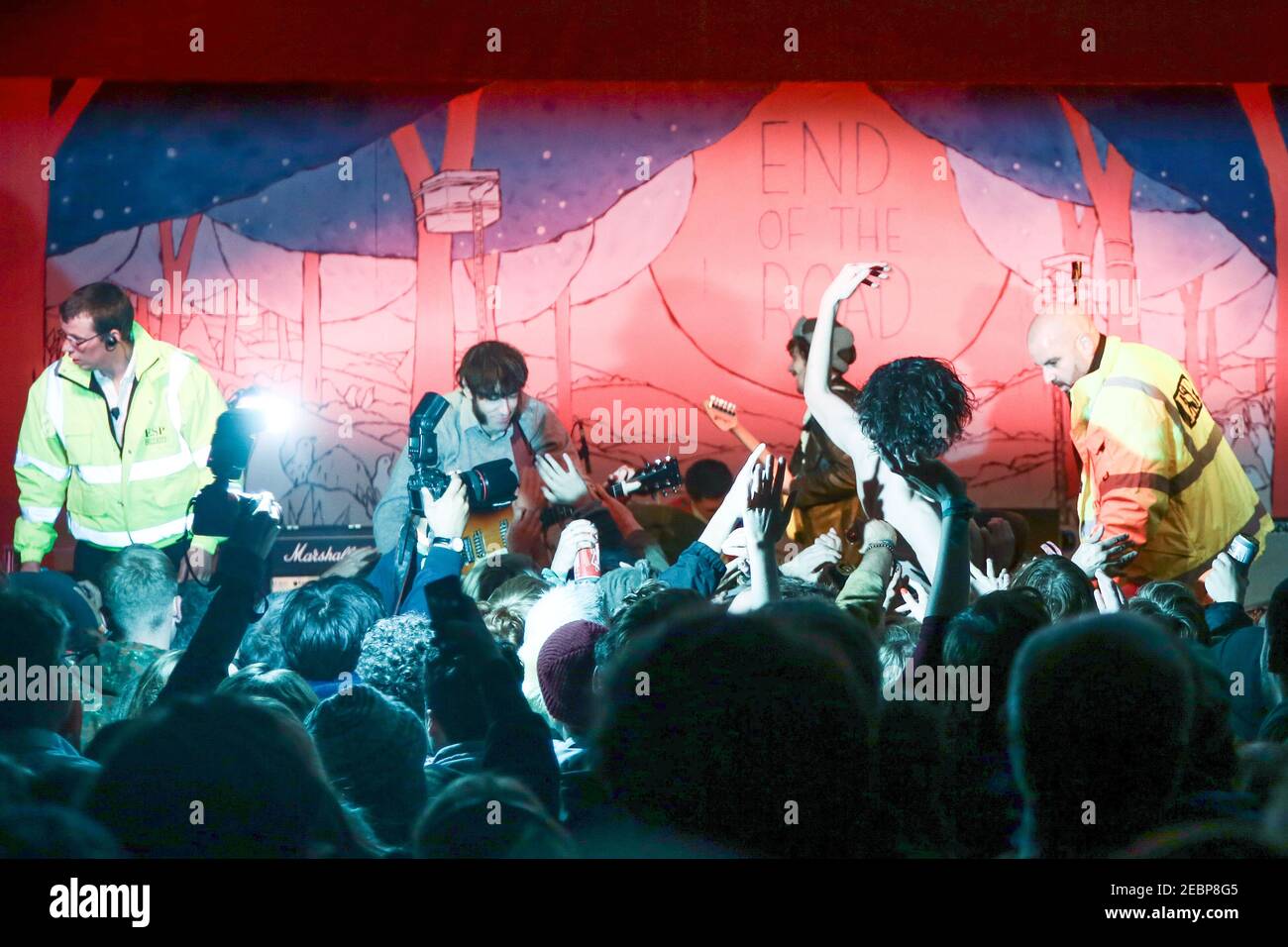 Fat White Family performing a secret gig in the Tipi Tent at the 10th ...