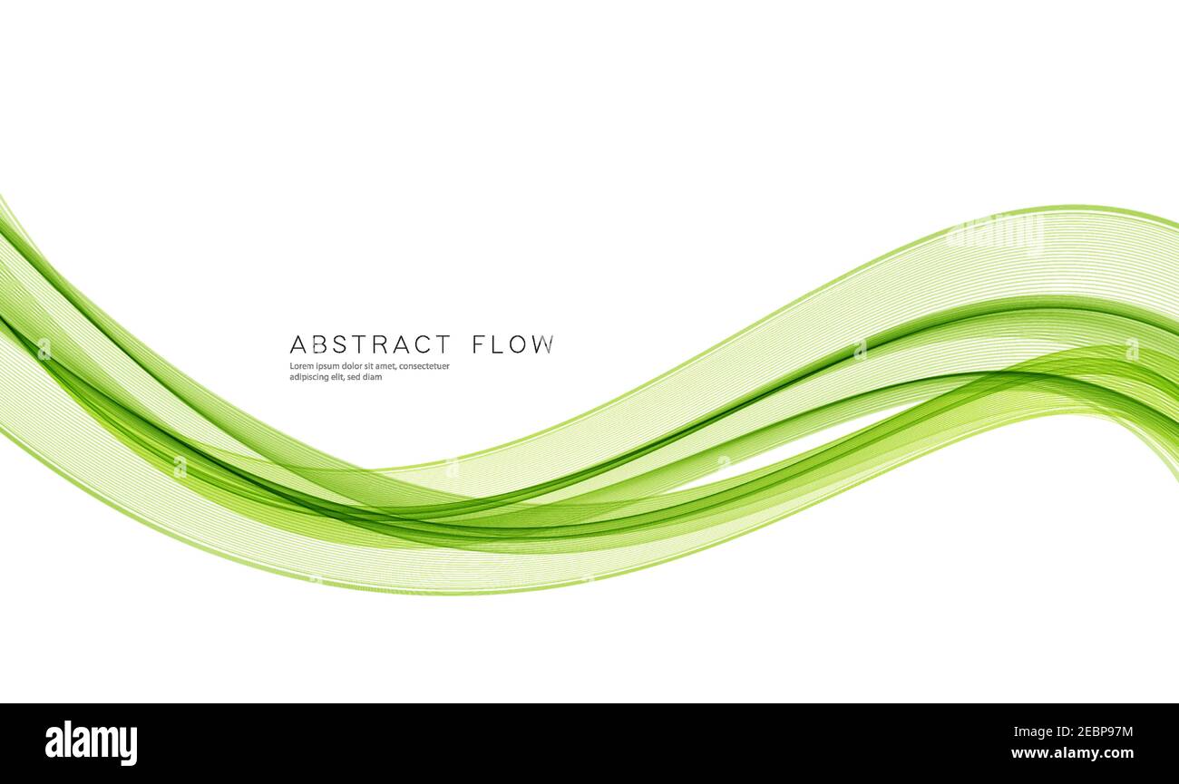 Vector green color abstract wave design element Stock Vector Image ...
