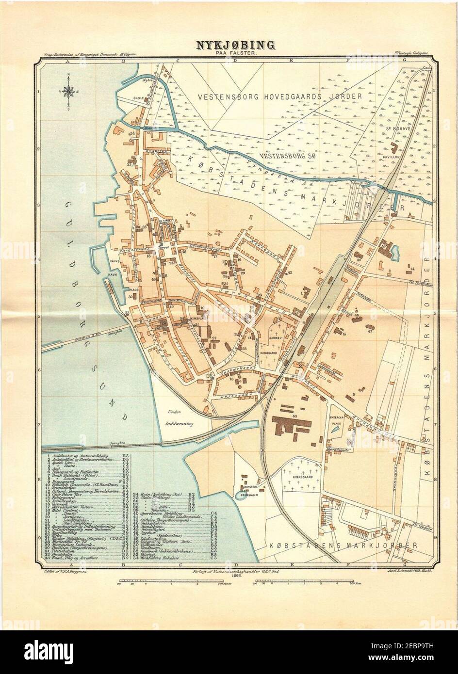 Nykøbing Falster 1898 Stock Photo - Alamy