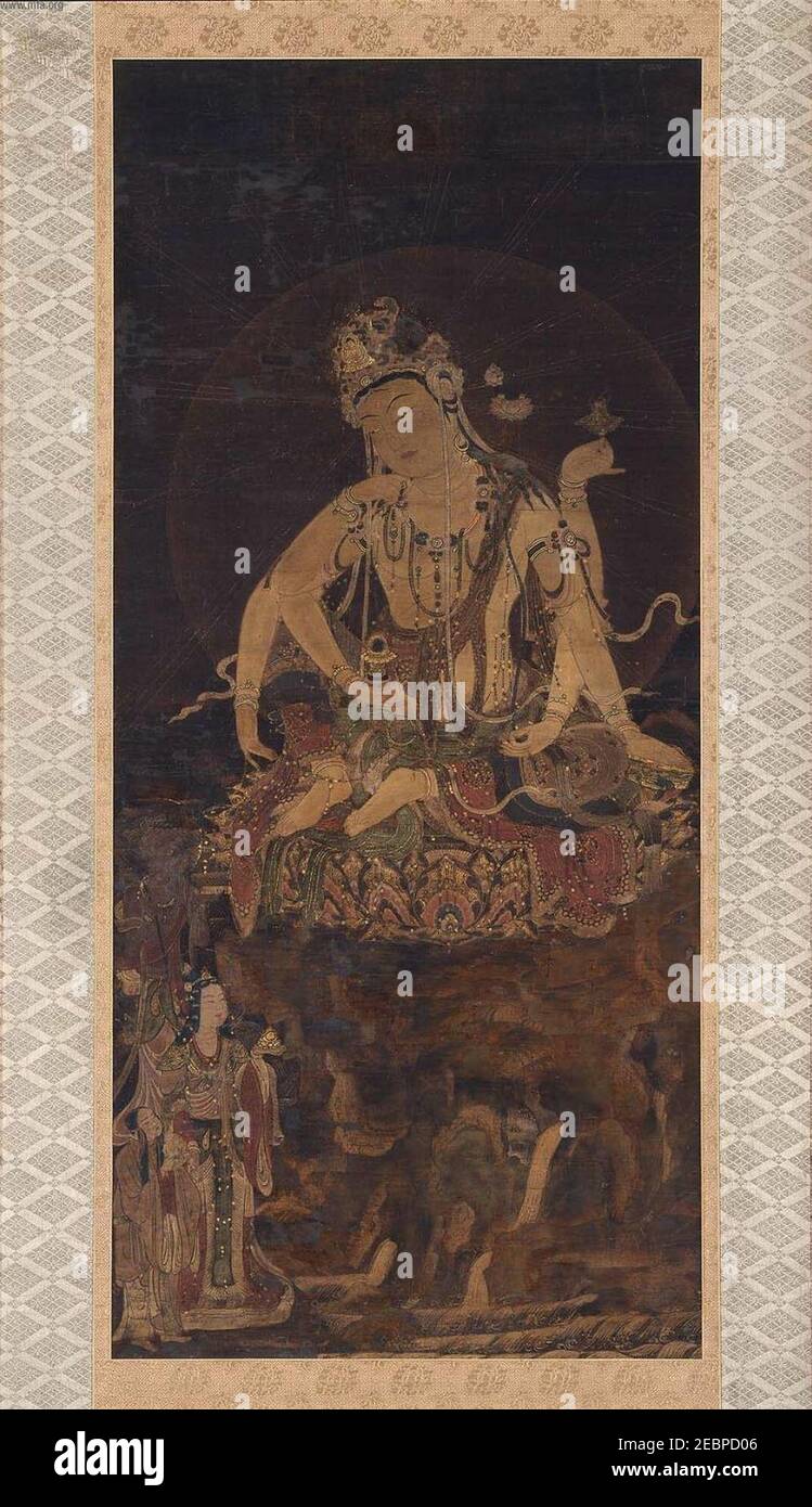 Nyoirin Kannon painting Stock Photo - Alamy