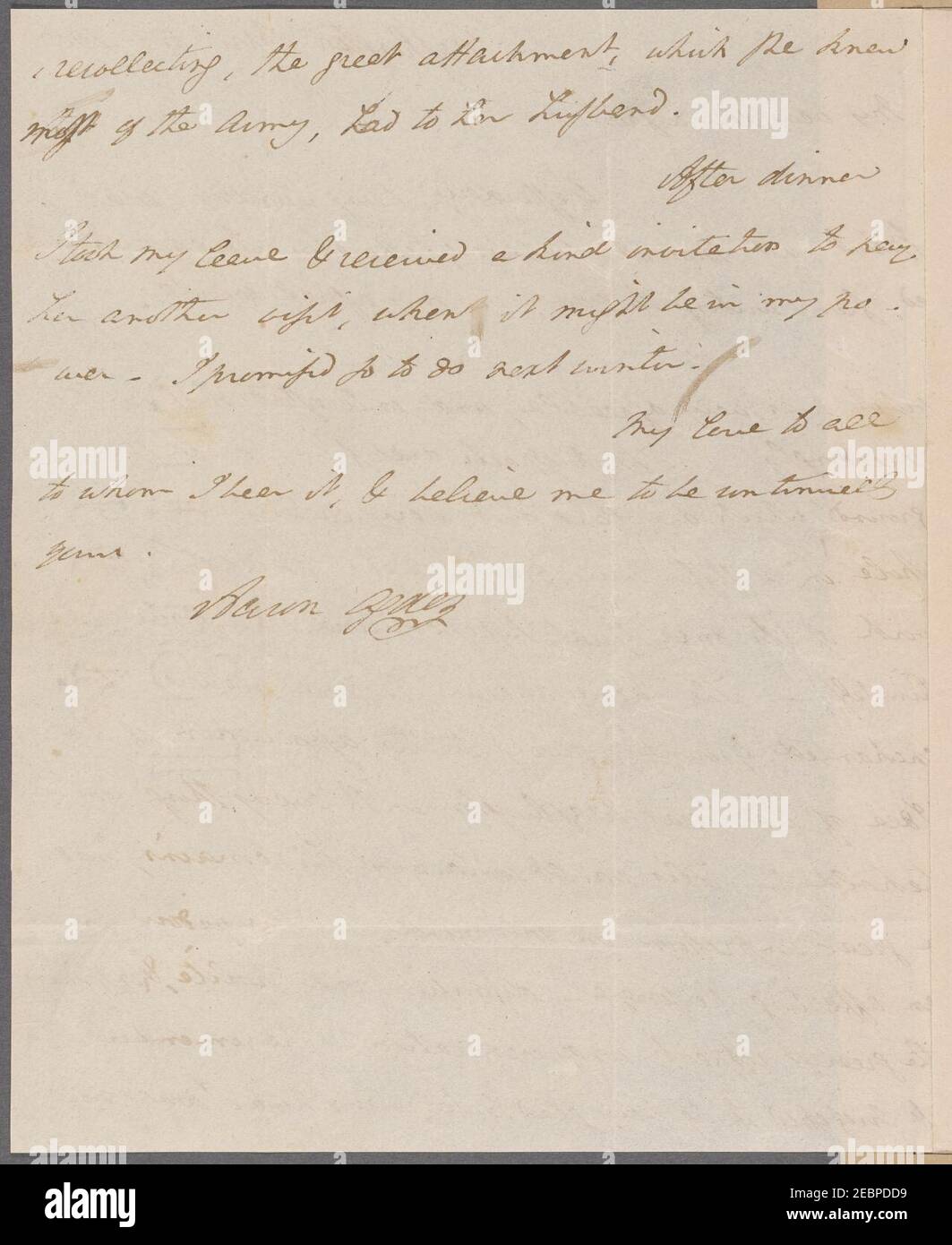 Odgen, Aaron. Washington. To his wife Stock Photo - Alamy