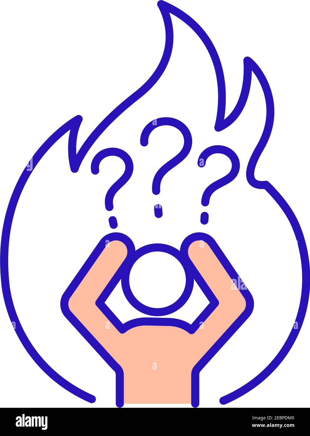 Emotional burnout and stress of person red RGB color icon Stock Vector ... Emotional burnout and stress of person red RGB color icon Stock Vector ...