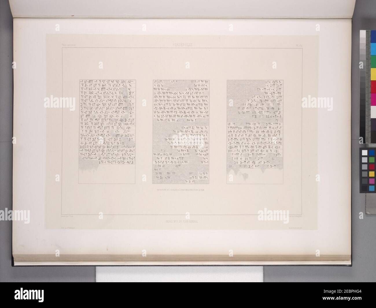 Persépolis. Palais no. 5 du plan général. Inscriptions de l'escalier de ...