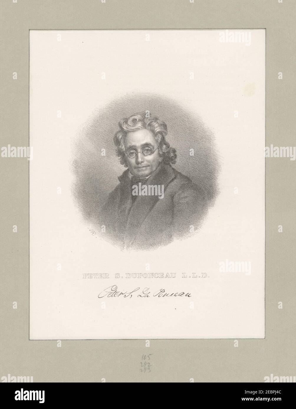 Peter S. Duponceau L.L.D Stock Photo - Alamy
