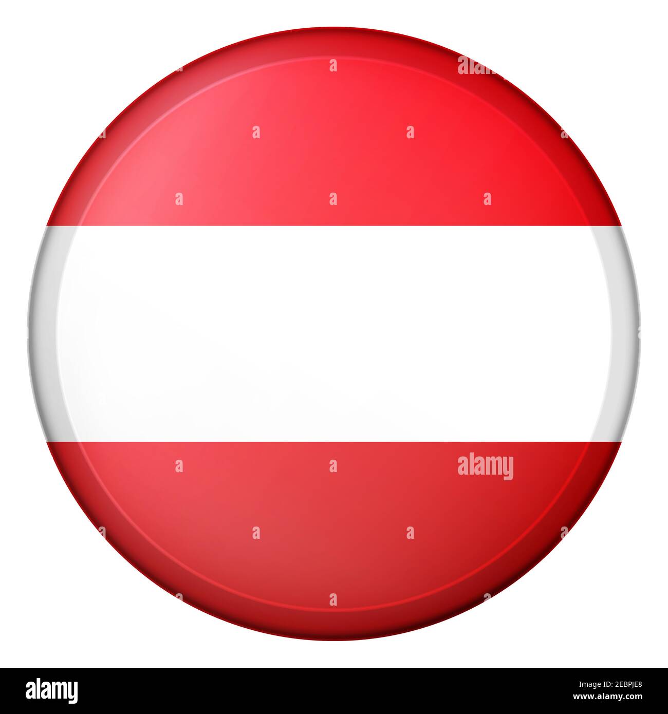 Glass light ball with flag of Austria. Round sphere, template icon ...