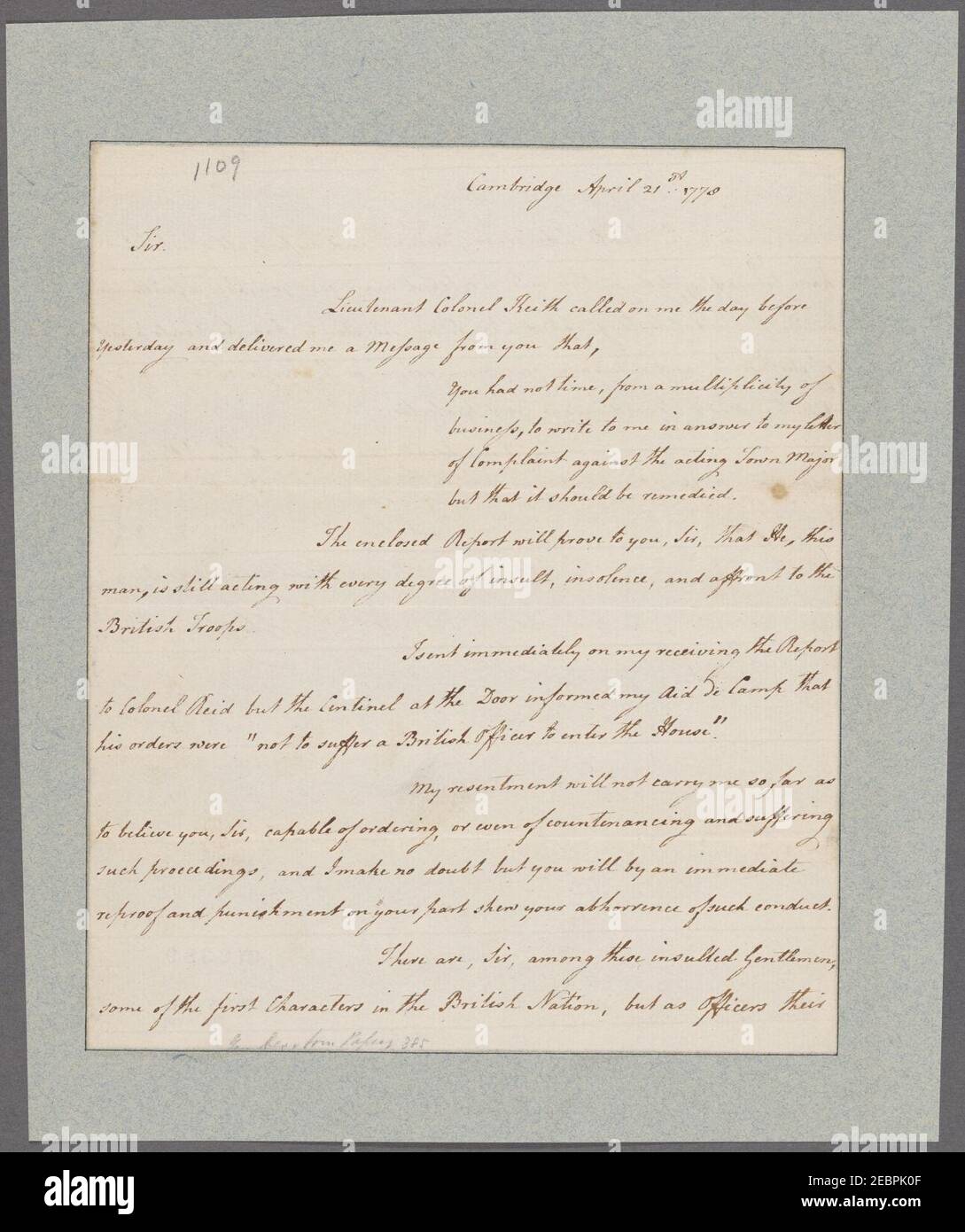 Phillips, W. Cambridge. To Major General Heath Stock Photo - Alamy