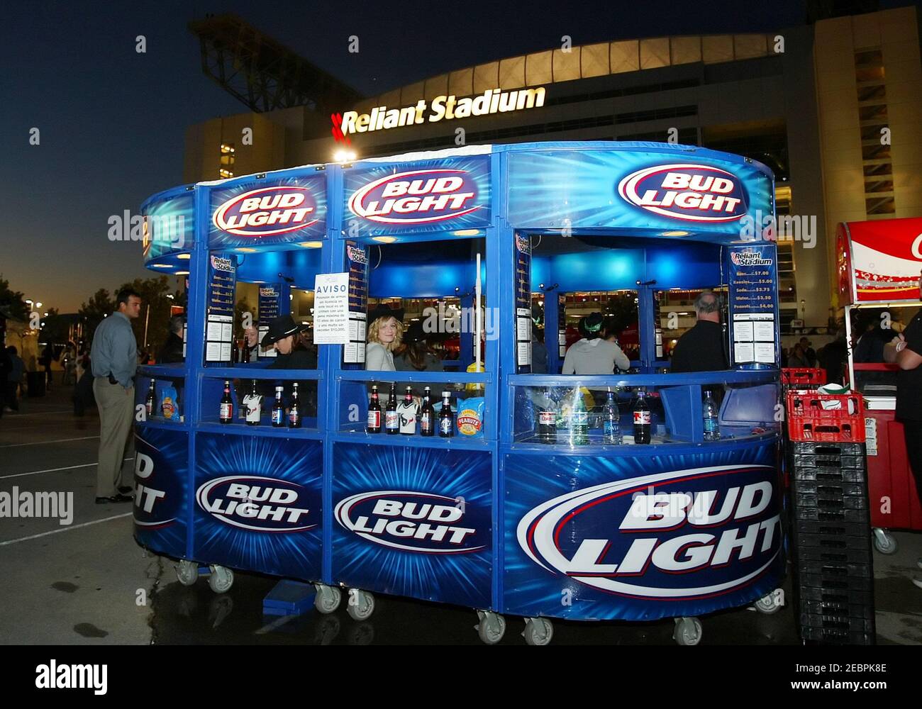 bud light beer vending station outside Rediant Stadium, in Houston ...