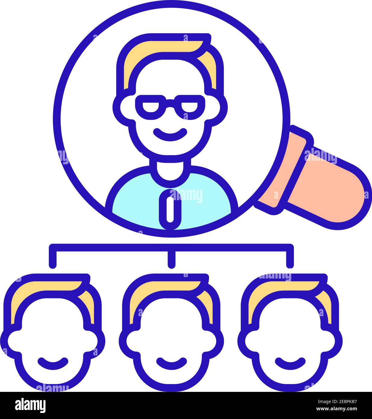 Learn style of boss RGB color icon Stock Vector Image & Art - Alamy