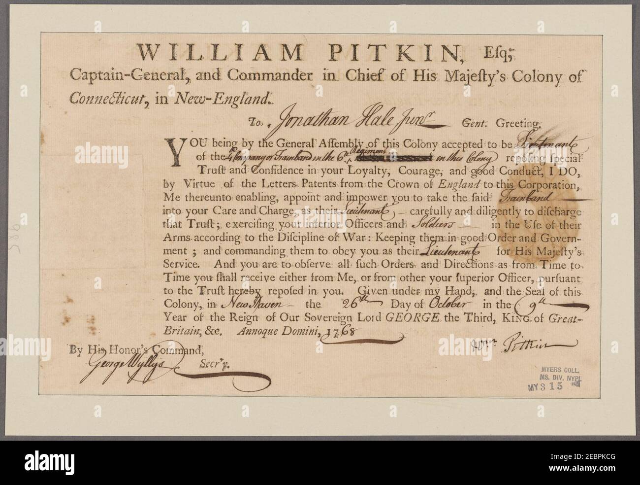 Pitkin, William. New Haven Stock Photo - Alamy