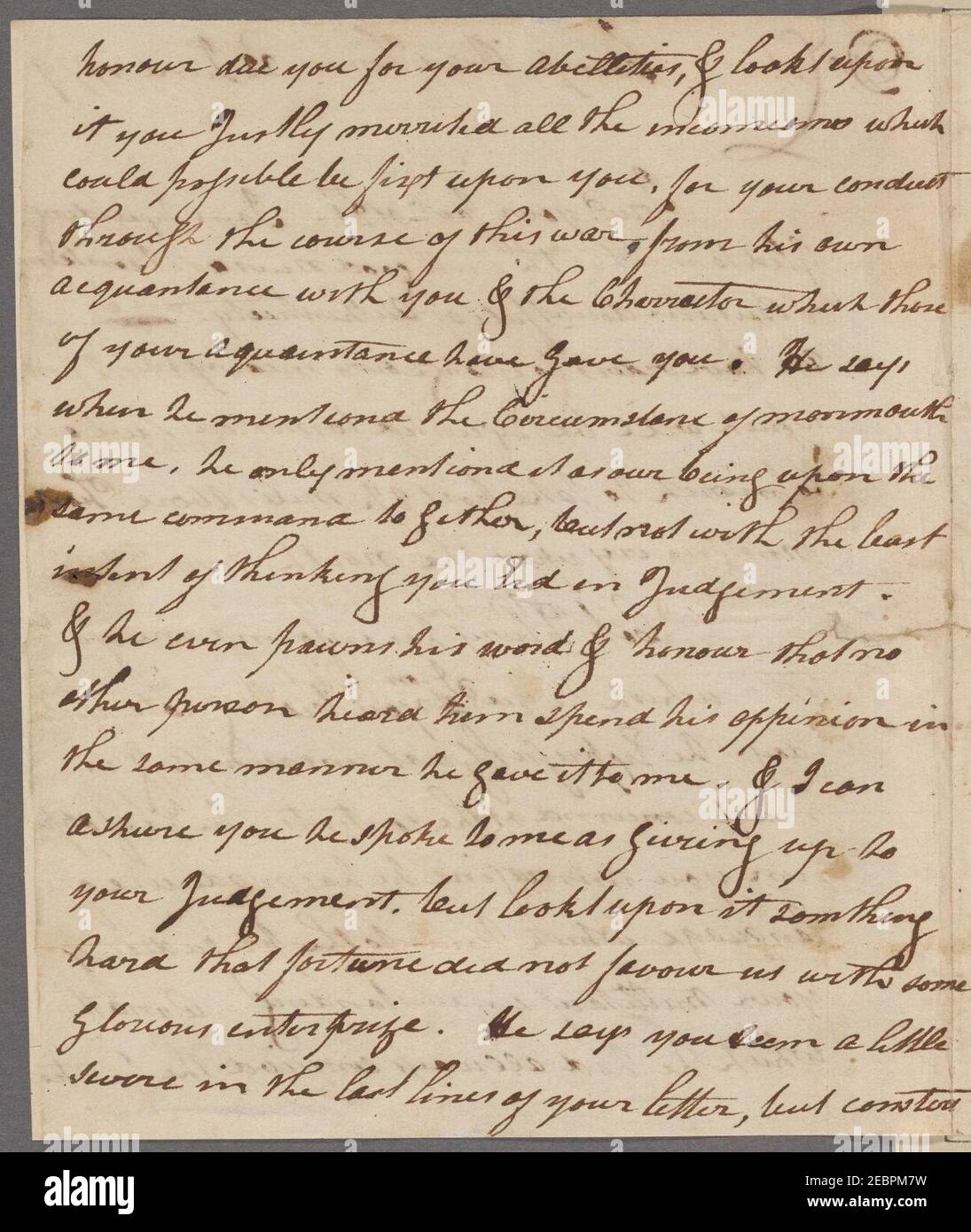 Posey, Thomas. Camp Rose's Farm. To Colonel Morgan Stock Photo - Alamy