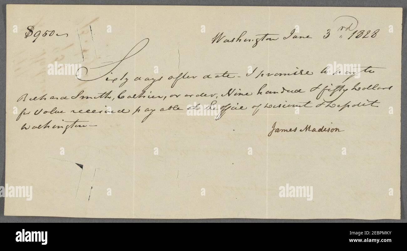 Promissory note to Richard Smith Stock Photo - Alamy