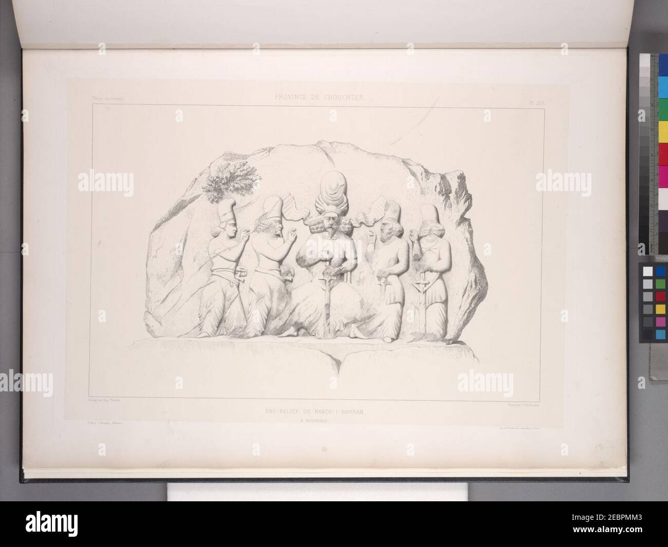 Province de Chouchter. Bas-relief de Nakch-i-Bahram, à Nourabad Stock ...