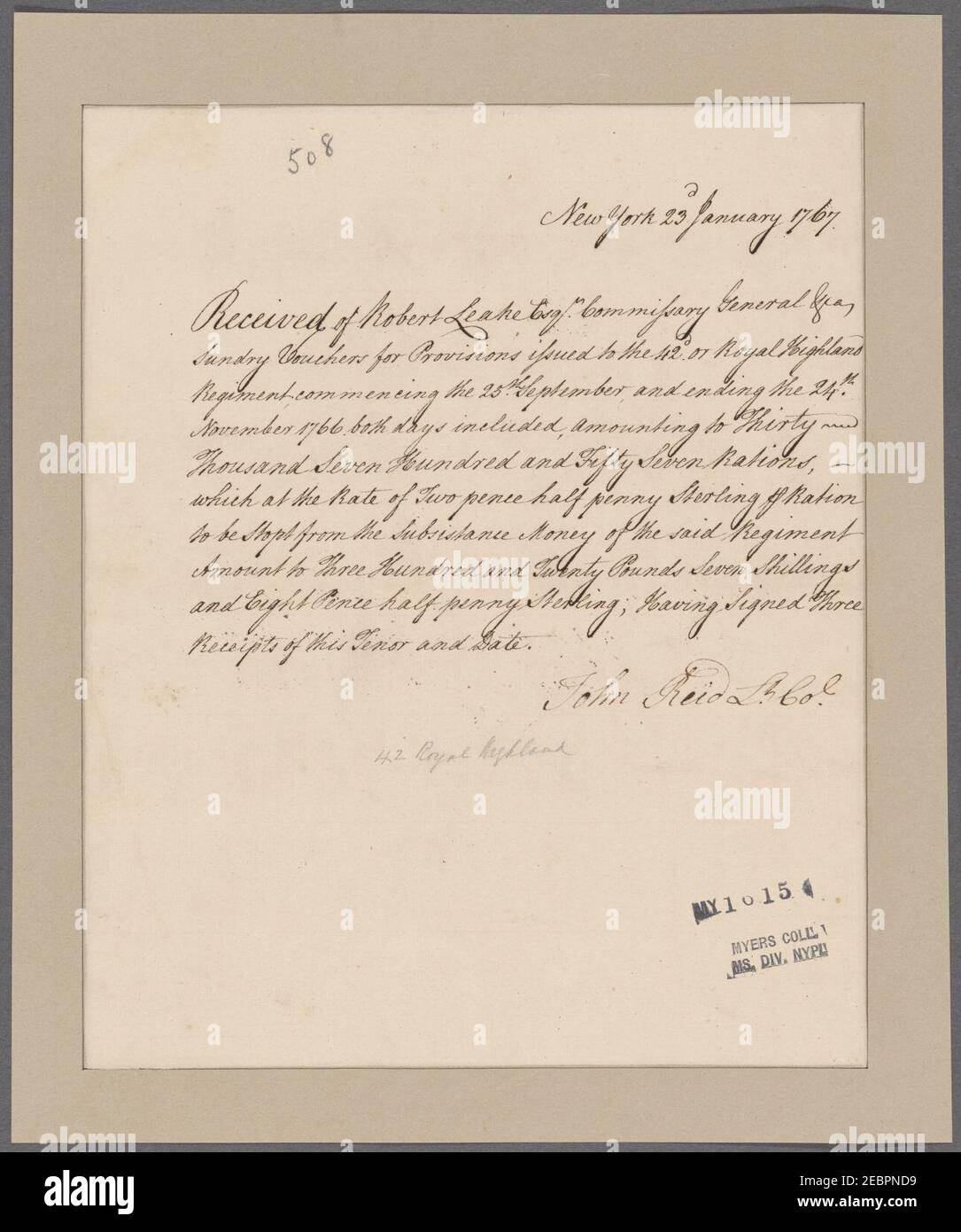 Reid, Lt. Col. John. New York Stock Photo - Alamy