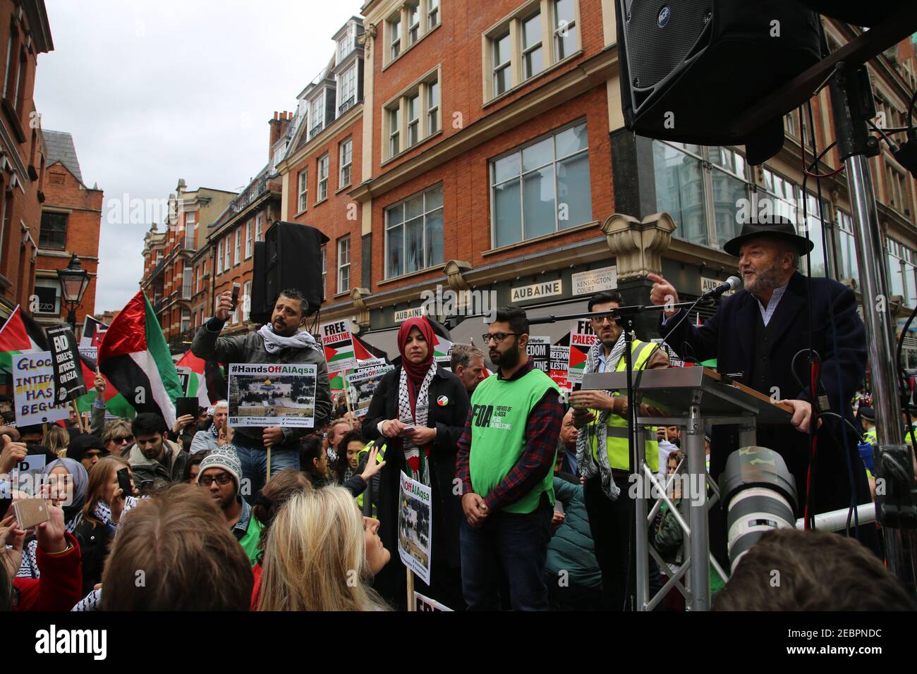 George Galloway speaking at a demonstration in favour of Palestine ...