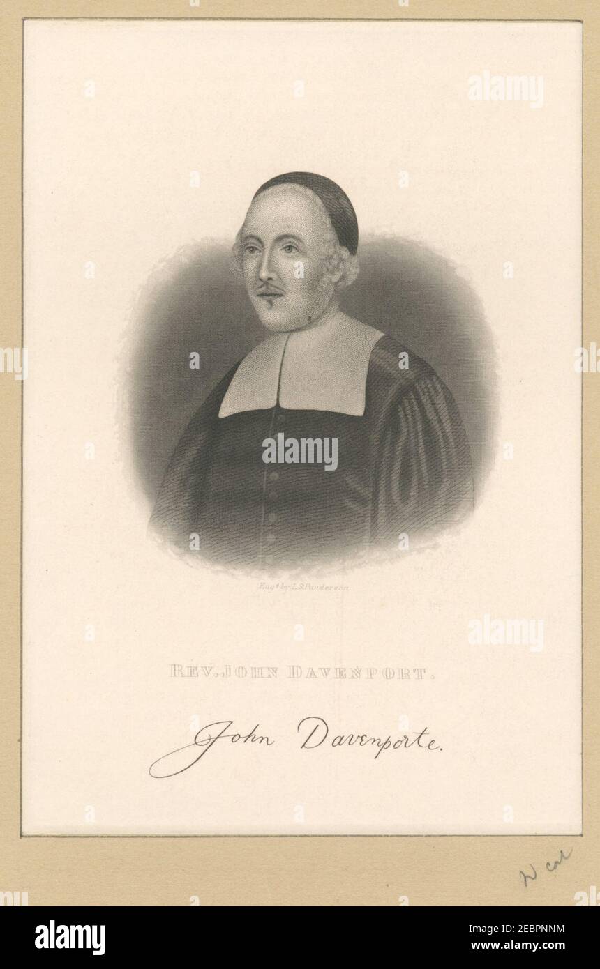 Rev. John Davenport Stock Photo - Alamy