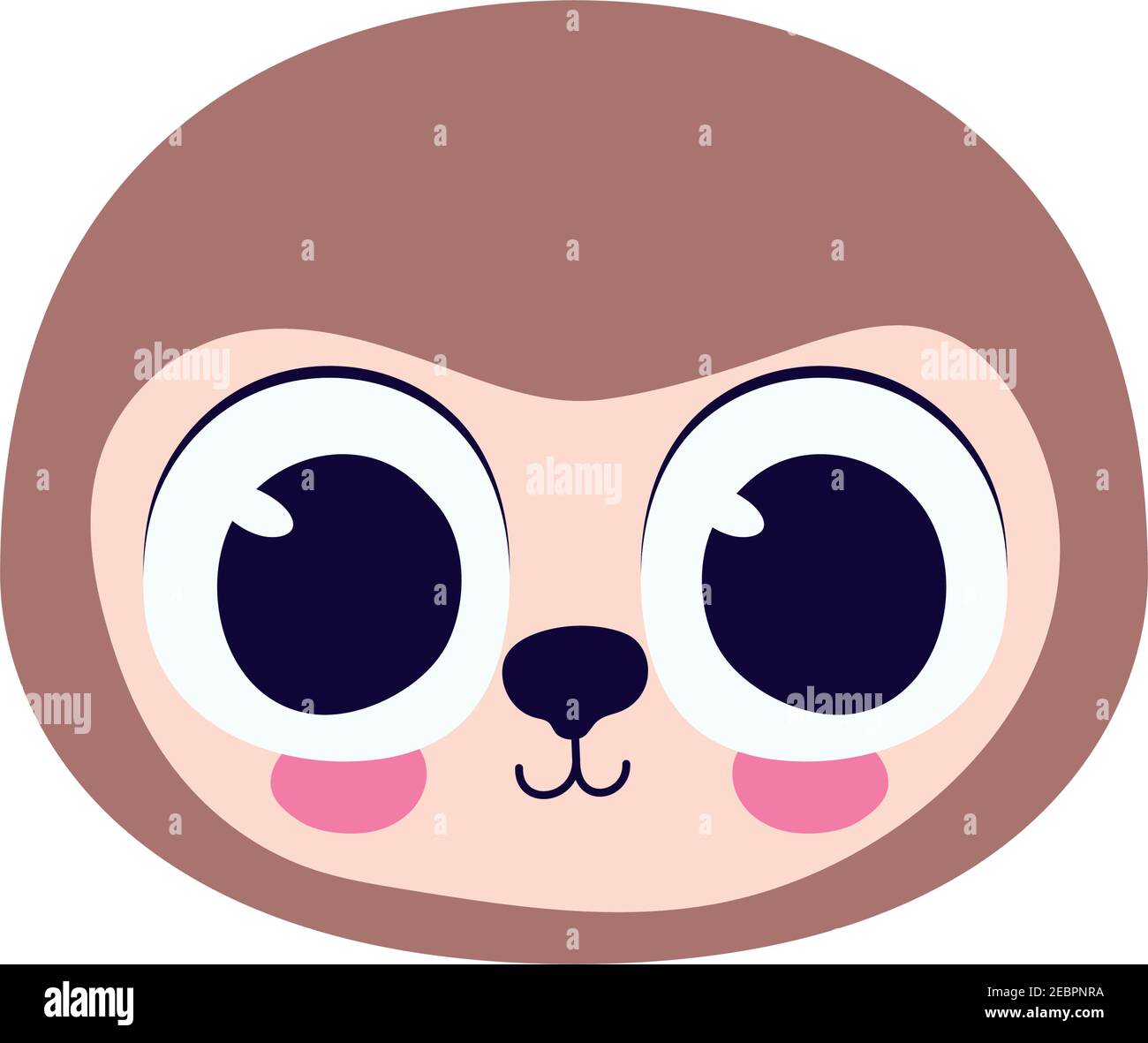 cute sloth sticker over a white background Stock Vector Image & Art - Alamy