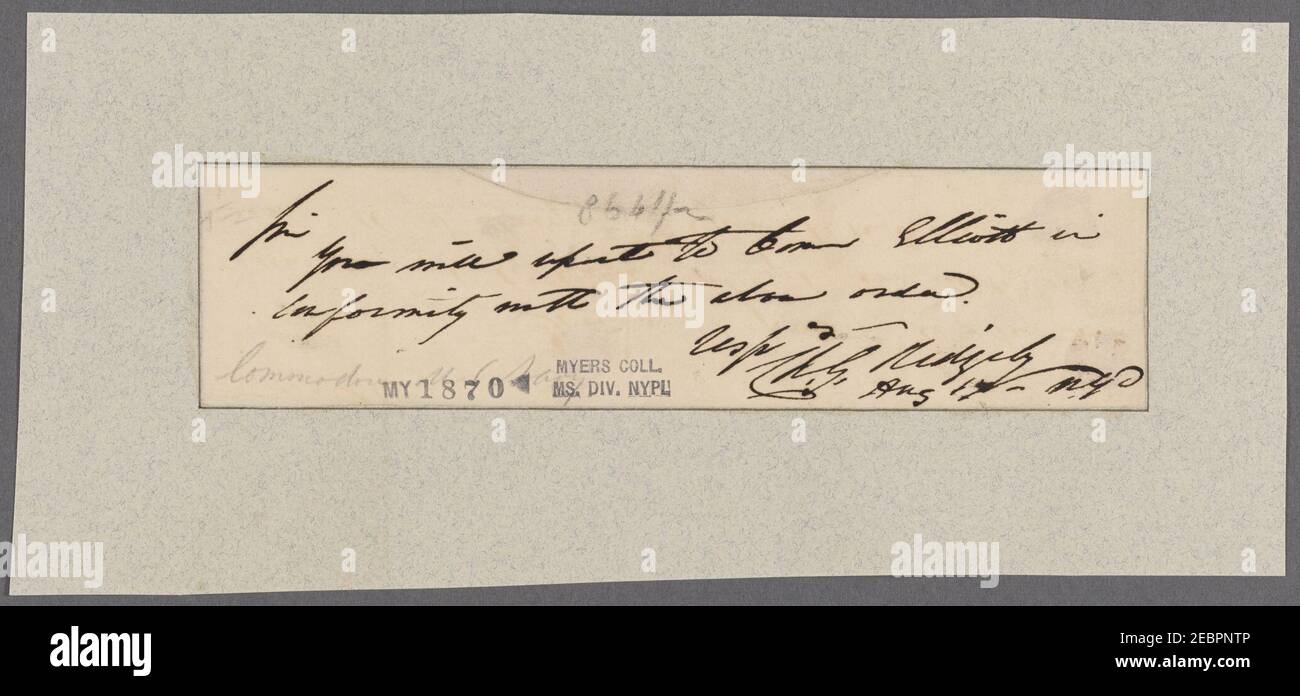 Ridgely, Charles G. To Commodore of the United States Navy Stock Photo ...