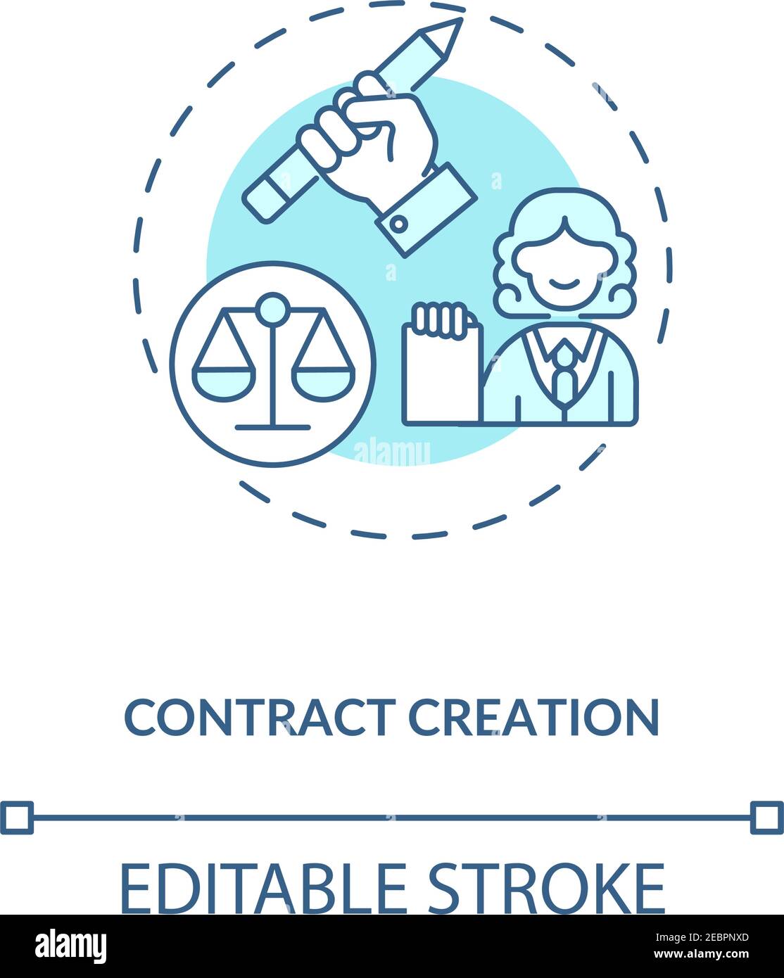 Contract creation concept icon Stock Vector Image & Art - Alamy