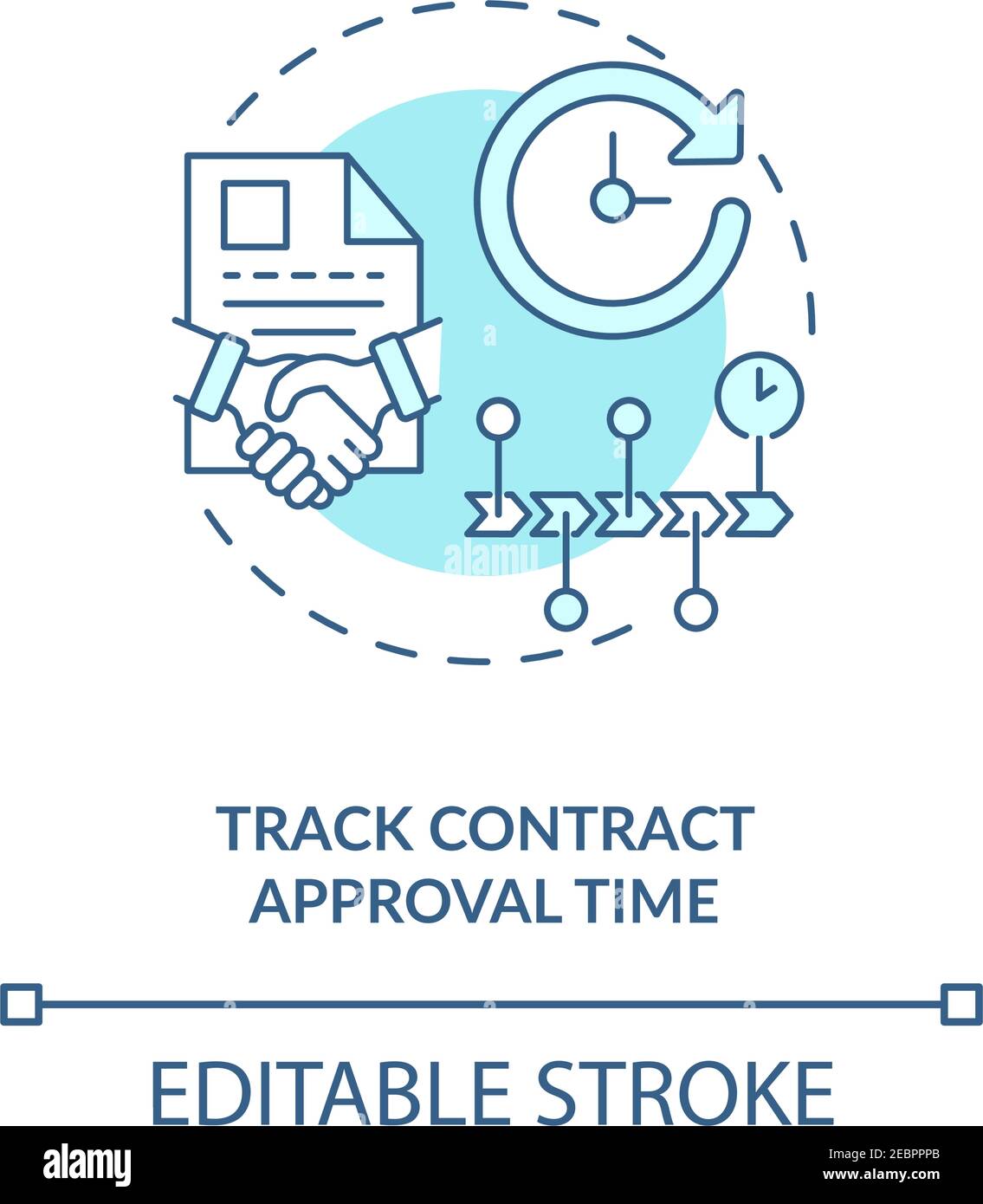 Track contract approval time concept icon Stock Vector Image & Art - Alamy